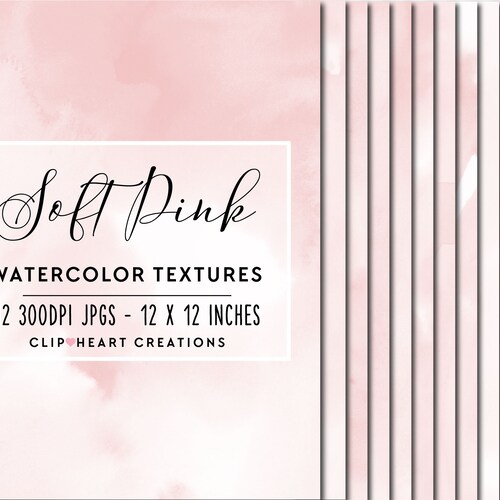 Pink Watercolor Digital Papers Commercial Use Instant | Etsy