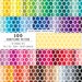 100 Honeycomb Digital Papers, Commercial Use Instant Download Rainbow ...