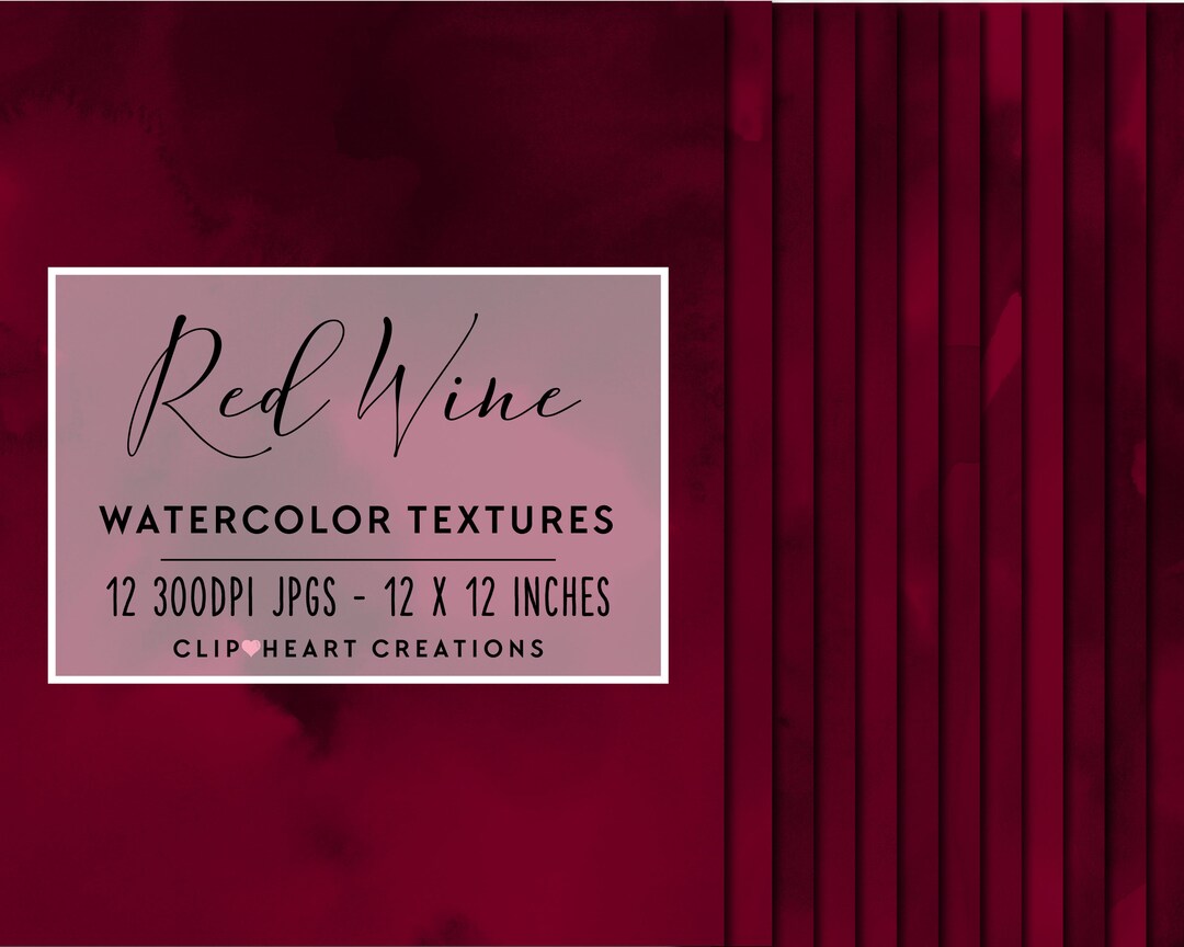 Red Watercolor Digital Papers, Commercial Use Instant Download ...