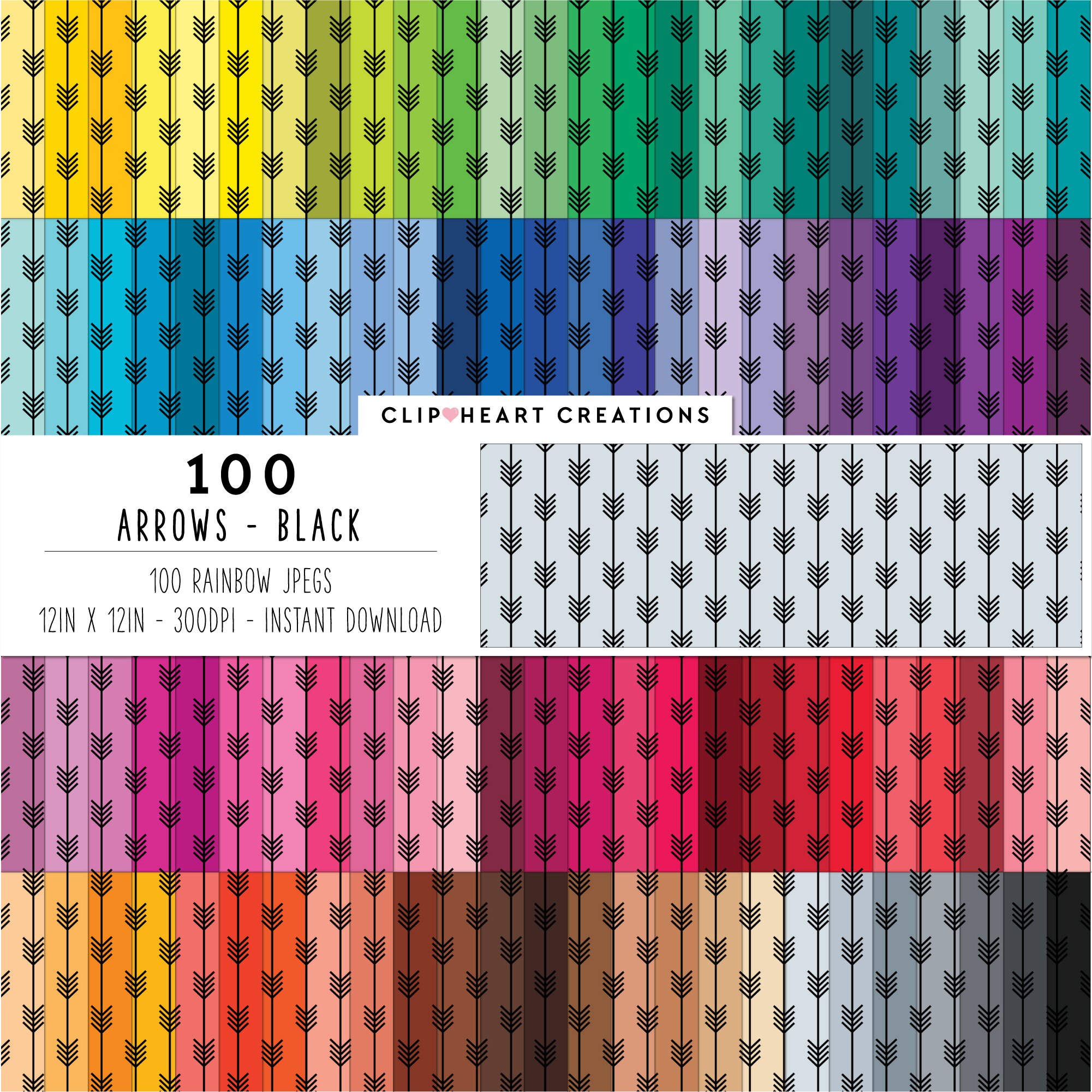 100 Arrows Digital Paper Commercial Use Instant Download - Etsy