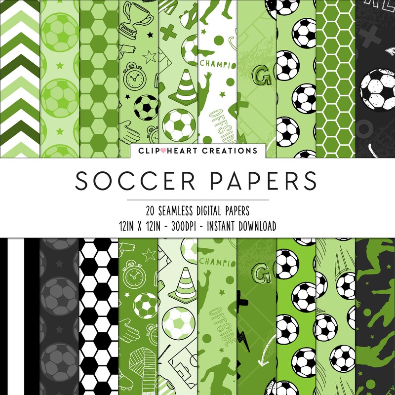 Soccer Pattern - Etsy