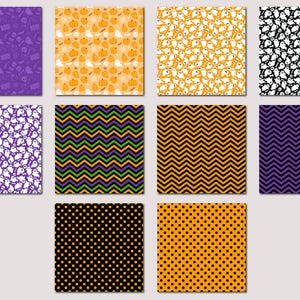 20 Halloween Themed Digital Papers, Seamless Commercial Use Instant ...