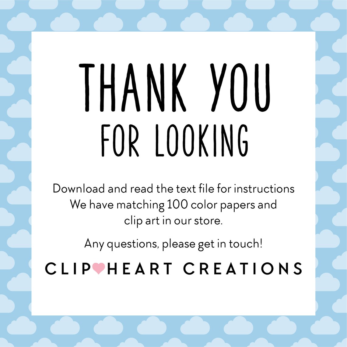 100 Clouds Digital Papers Commercial Use Seamless Tinted | Etsy