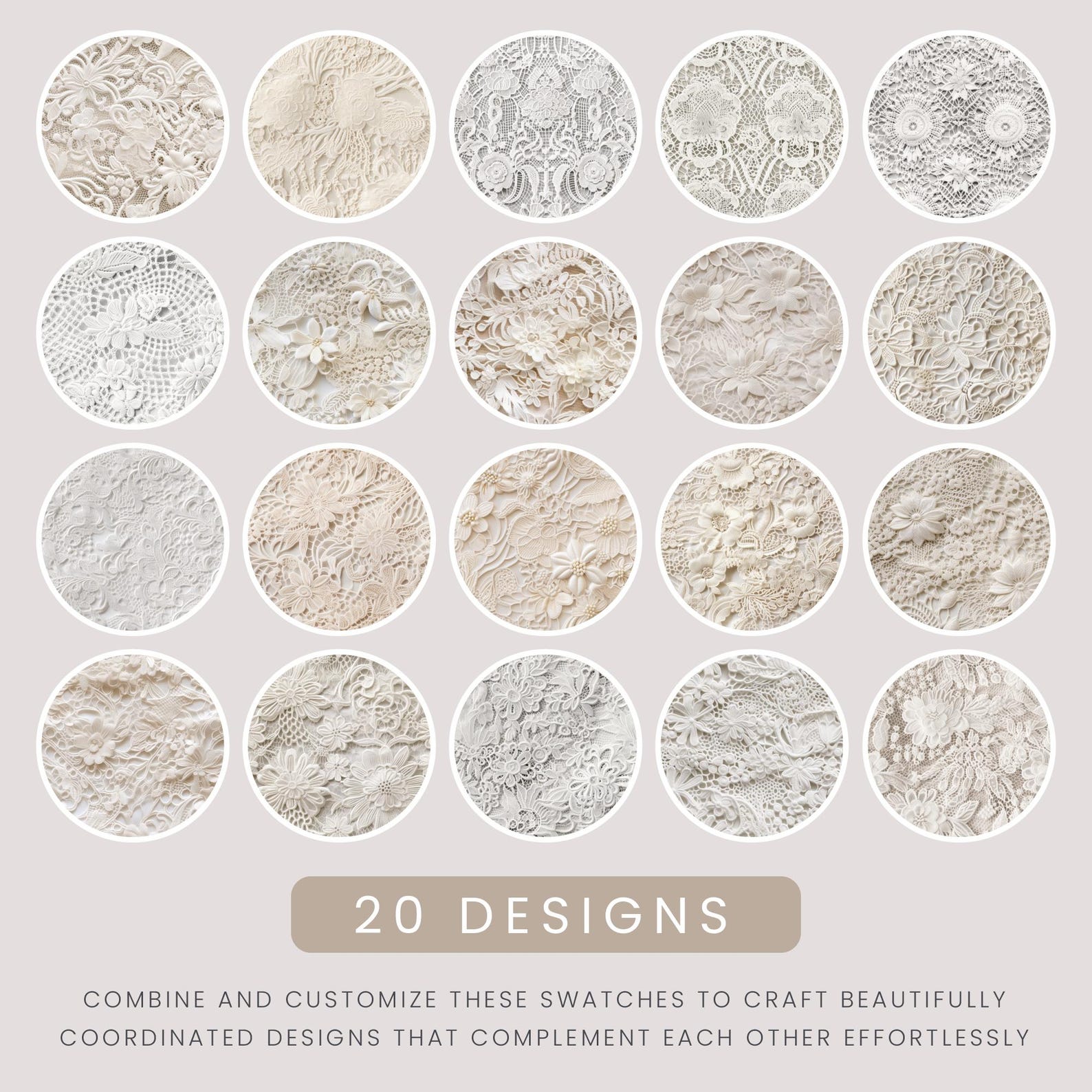 Vintage Lace Digital Papers, Seamless Commercial Use Instant Download ...