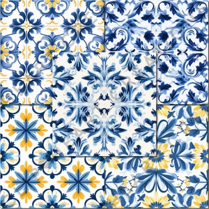 Sicilian Tile Papers, Seamless Commercial Use Instant Download ...