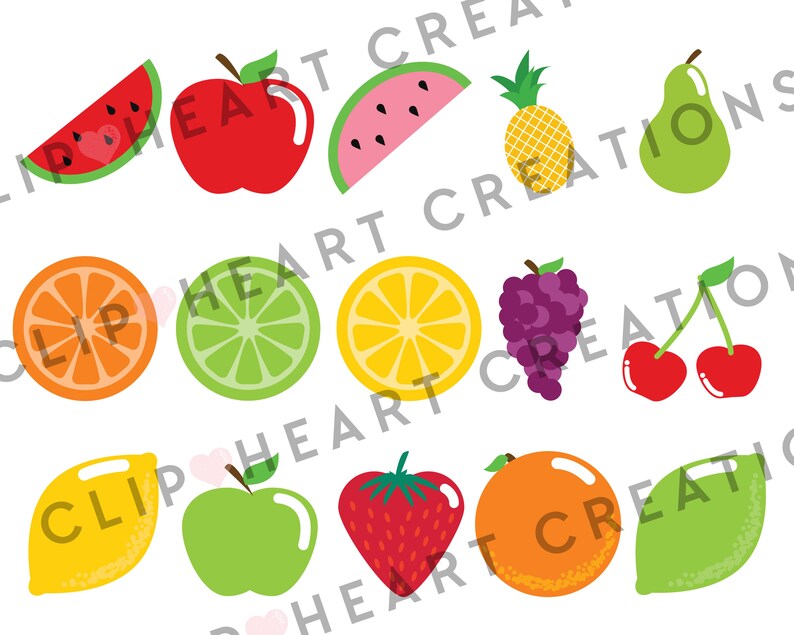 Fruit Digital Clip Art Commercial Use Instant Download PNG - Etsy