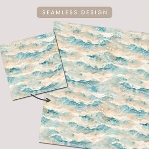 Watercolor Dreamy Beach Seamless Digital Papers, Commercial Use Instant ...