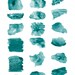 Teal Watercolor Shapes Clip Art, Commercial Use Instant Download PNG ...