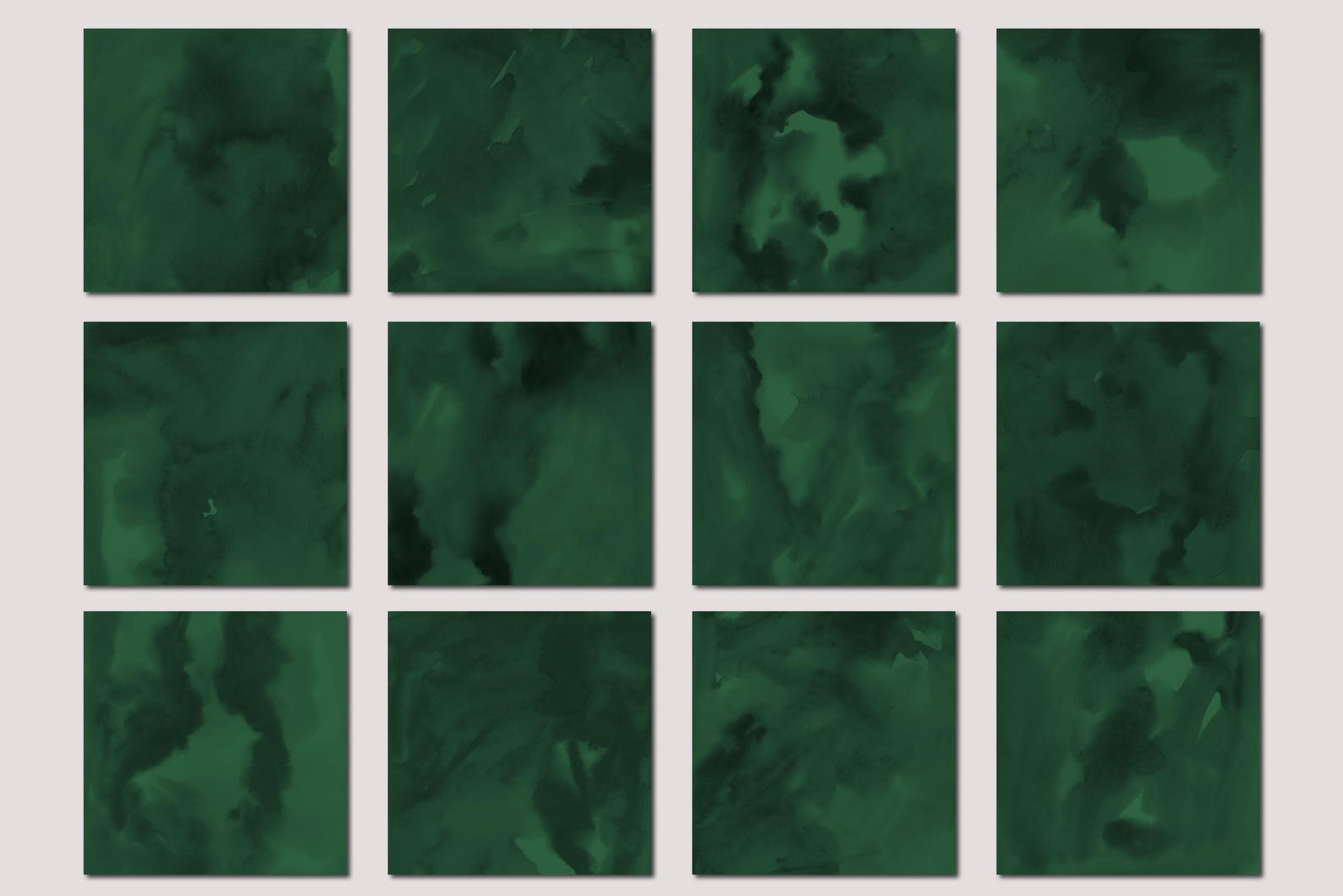 Emerald Green Watercolor Digital Papers, Commercial Use Instant ...