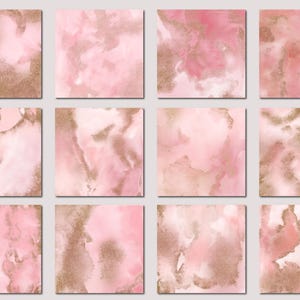 Pink Glitter Watercolor Digital Papers, Commercial Use Instant Download ...