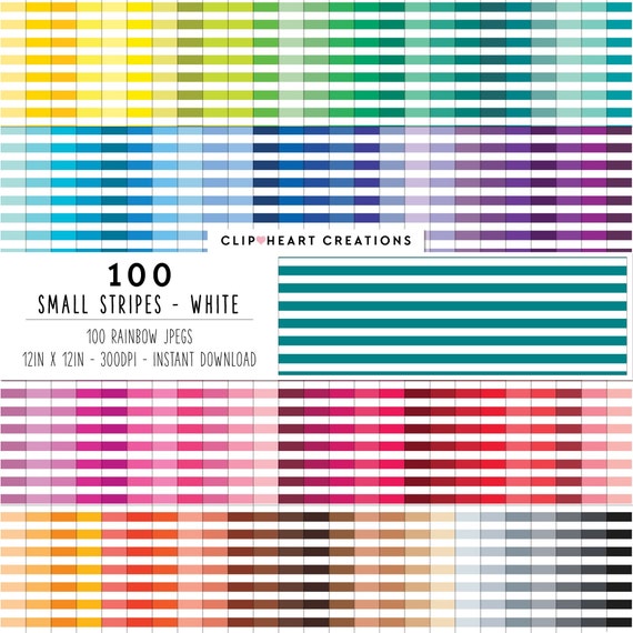 100 Striped Digital Paper Pack Commercial Use Seamless Small | Etsy