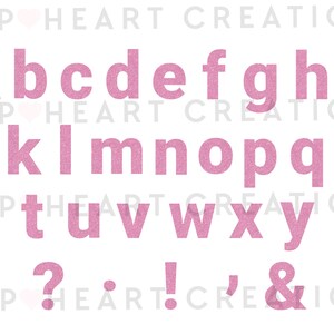 Pink Glitter Alphabet Clip Art, Commercial Use Instant Download Glitter ...