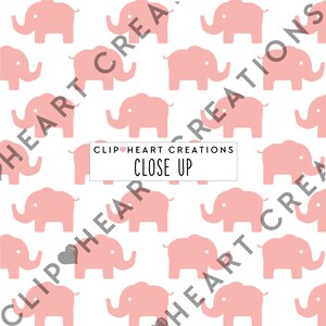 100 Elephant Pattern Digital Papers, Commercial Use Seamless Elephants ...