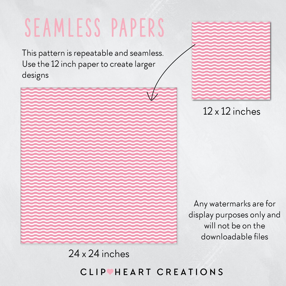 100 Waves Pattern Digital Papers, Commercial Use Seamless Wave Pattern ...