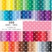 100 Hearts Digital Paper Pack, Commercial Use Instant Download Seamless ...