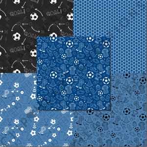 20 Soccer Themed Digital Papers, Seamless Commercial Use Instant ...