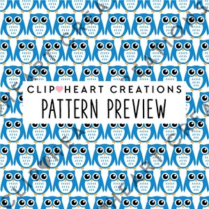 100 Owls Digital Paper, Commercial Use Seamless Owl Pattern Digital ...