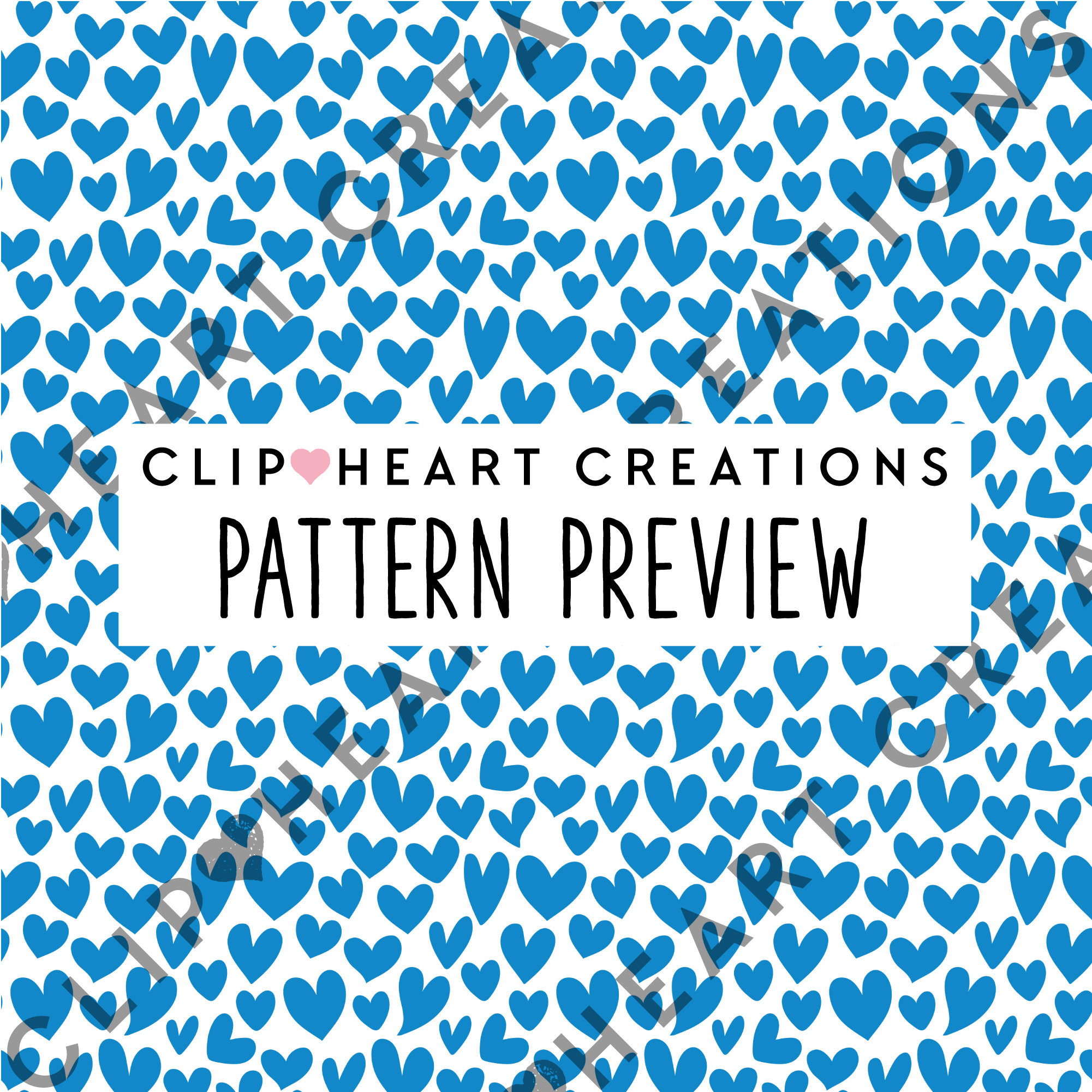 100 Heart Pattern Digital Paper, Commercial Use Seamless Hearts Digital ...