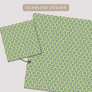 20 Soccer Themed Digital Papers, Seamless Commercial Use Instant ...