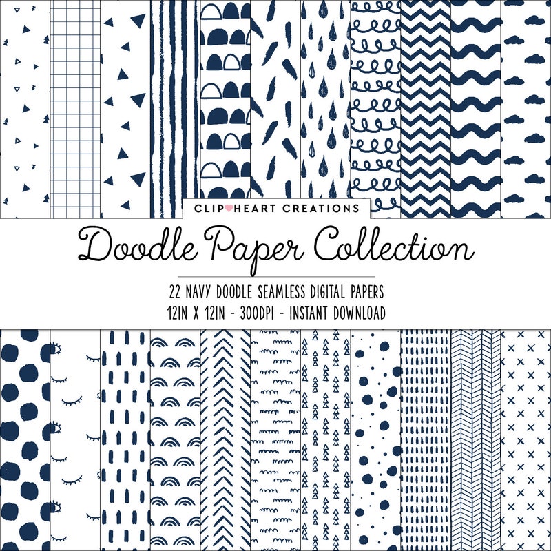 Doodle Pattern - Etsy