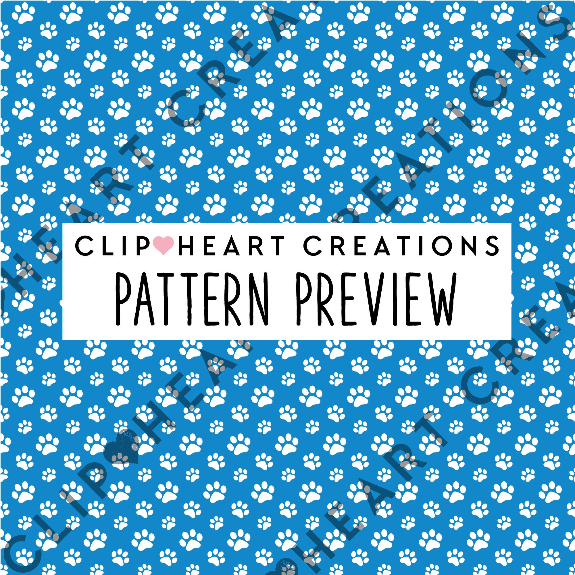 100 Paw Prints Pattern Digital Paper, Commercial Use Seamless White Paw ...
