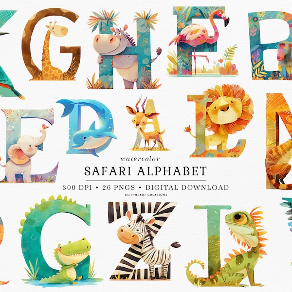 Digital Alphabet - Etsy