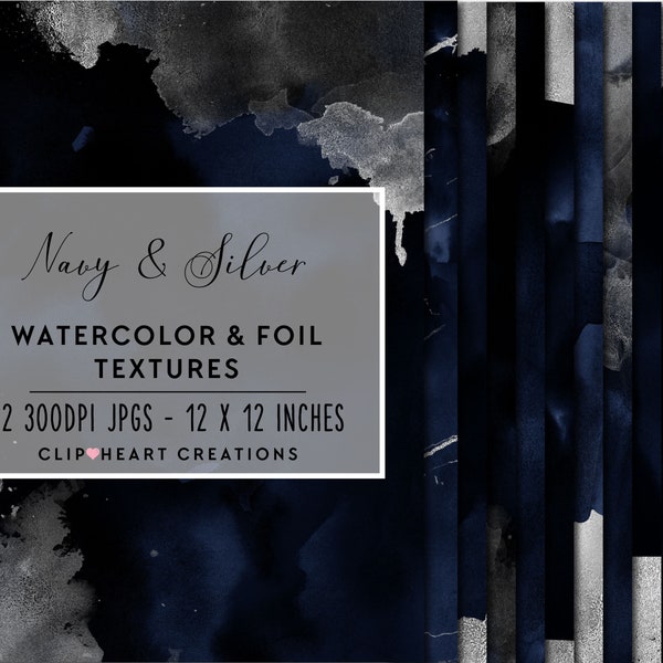 Navy and Silver - Etsy
