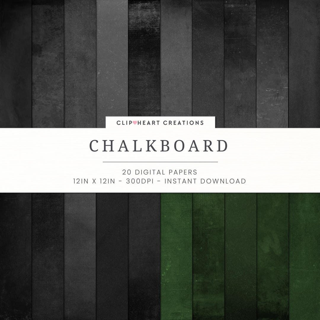 Chalkboard Digital Papers, Commercial Use Instant Download Blackboard ...