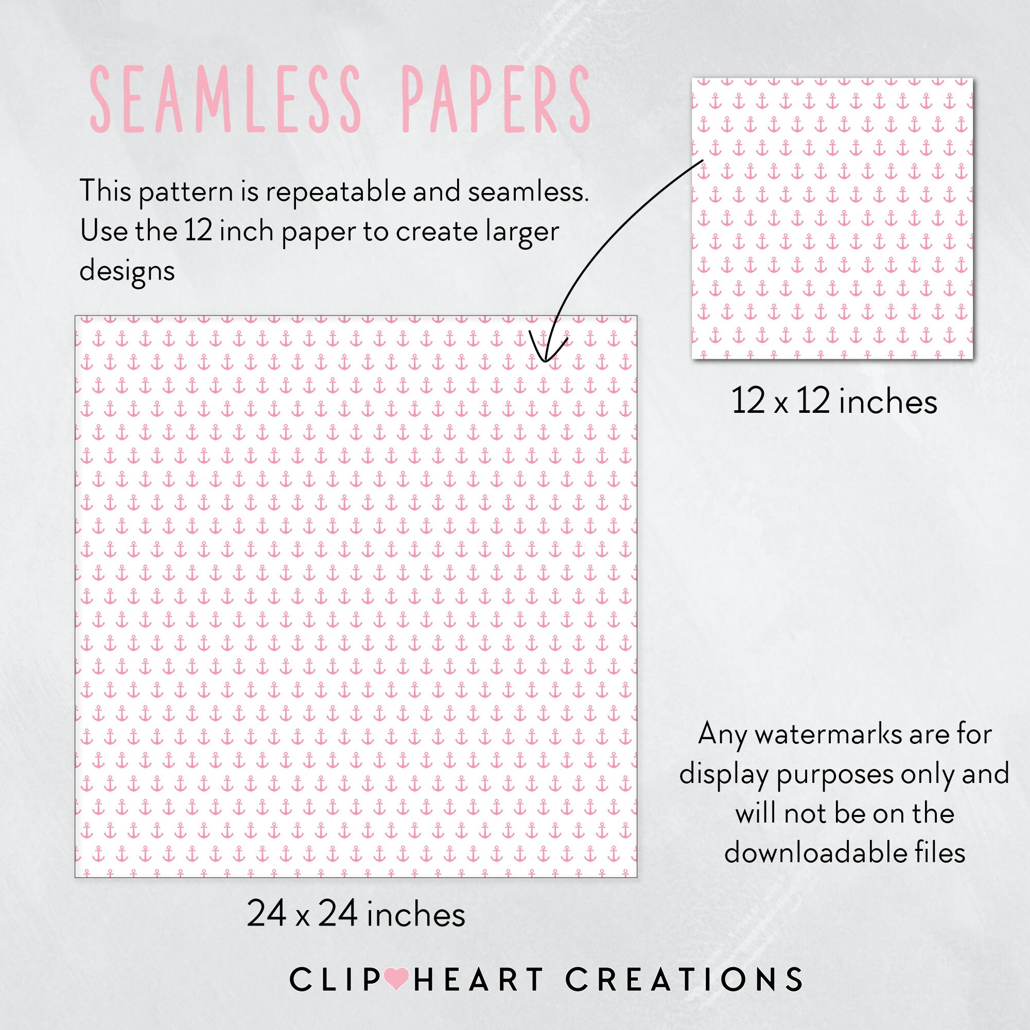 100 Anchors Digital Paper, Commercial Use Instant Download Seamless ...