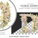 Spring Florals Alphabet Clip Art, Commercial Use Instant Download ...