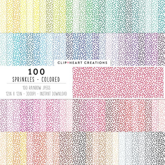 100 Sprinkles Pattern Digital Paper Commercial Use Seamless | Etsy