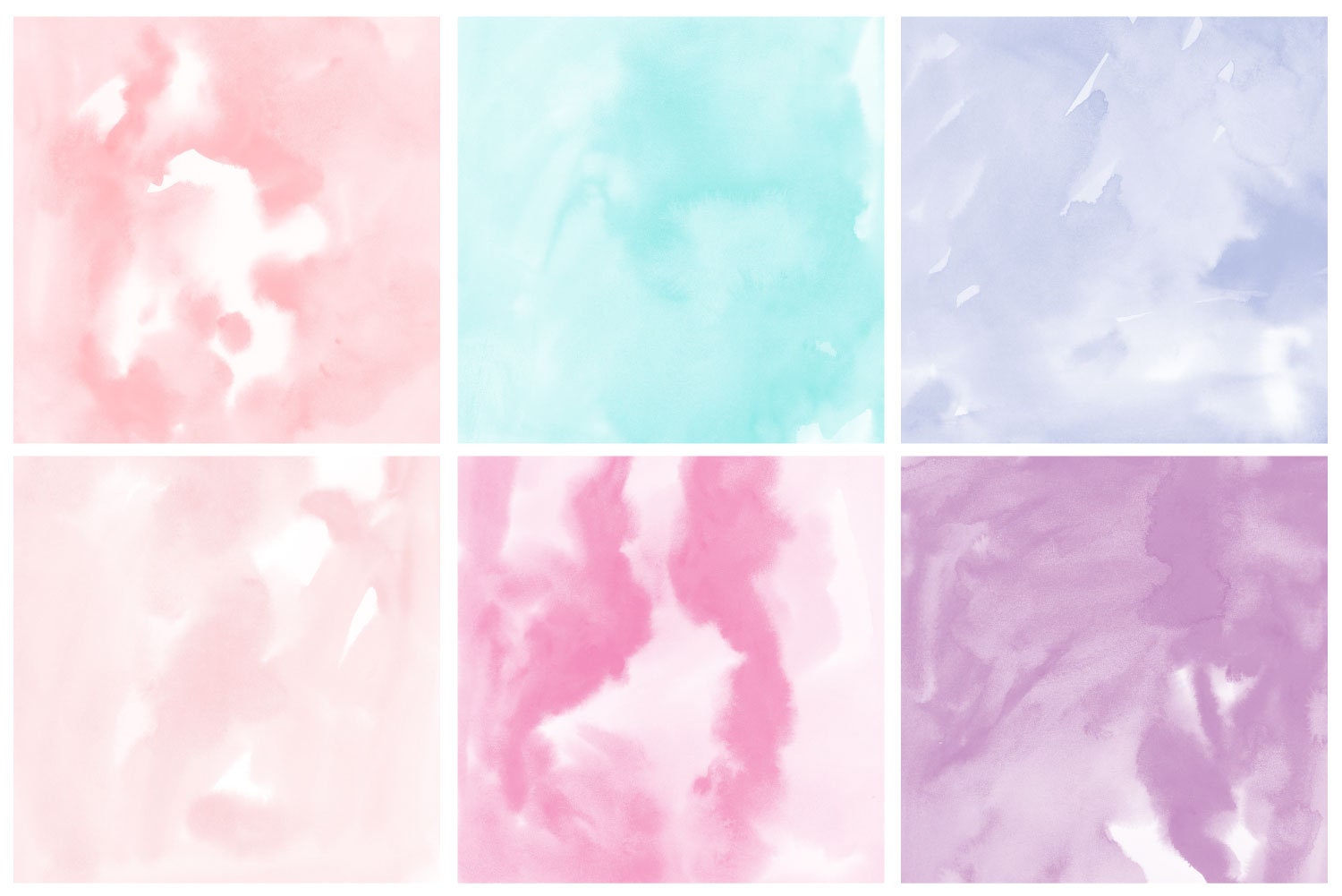 Pastel Watercolor Digital Papers Commercial Use Instant - Etsy