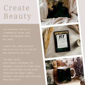 Emerald & Gold Watercolor and Foil Digital Papers, Commercial Use ...