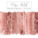 Rose Gold Brush Strokes Clip Art, Rose Gold Foil Brush Strokes Clipart ...