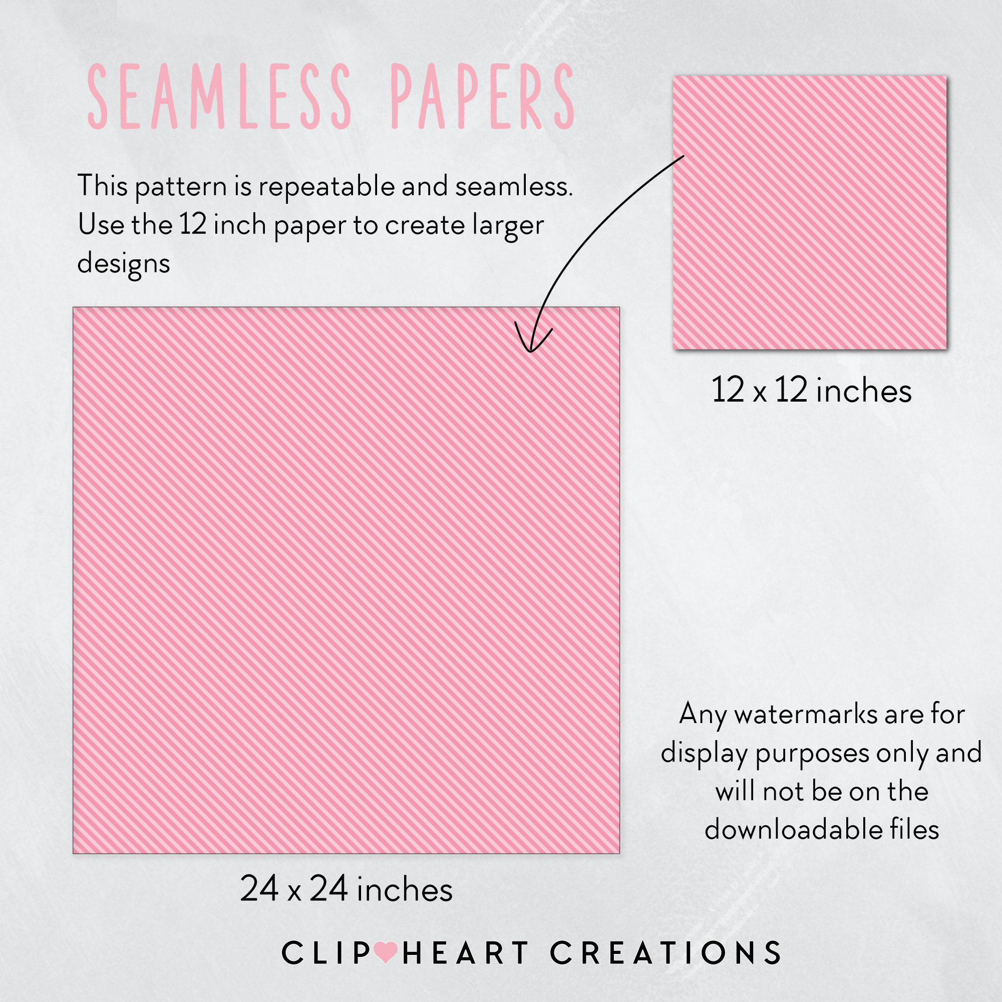 100 Stripes Digital Paper Pack, Commercial Use Seamless Tinted Small ...