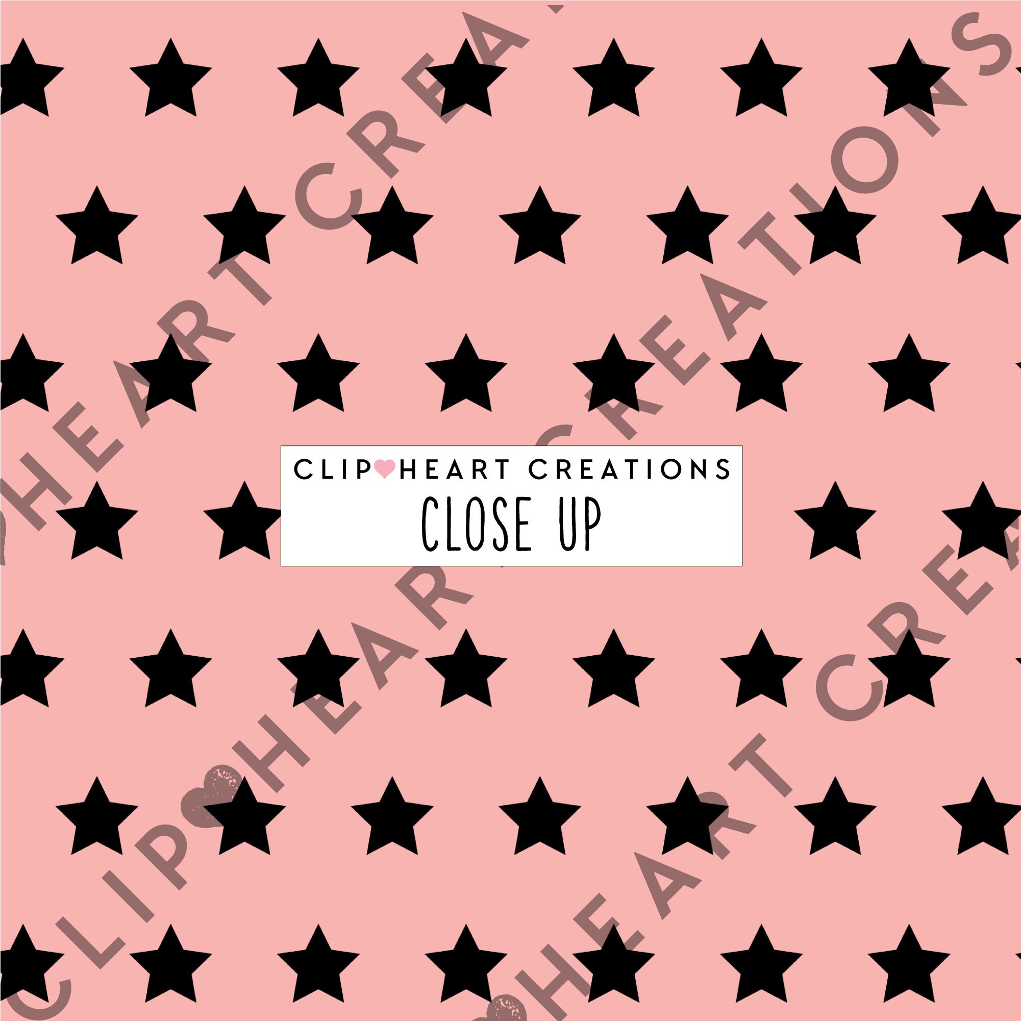 100 Star Pattern Digital Papers, Commercial Use Seamless Black Stars ...