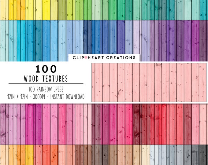 100 Wood Texture Digital Paper Pack Commercial Use Instant - Etsy
