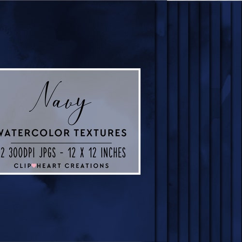 Navy & Gold Watercolor and Foil Digital Papers Commercial Use - Etsy
