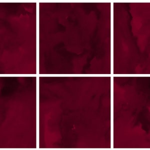 Red Watercolor Digital Papers, Commercial Use Instant Download ...