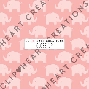 100 Elephant Pattern Digital Papers, Commercial Use Seamless Elephants ...