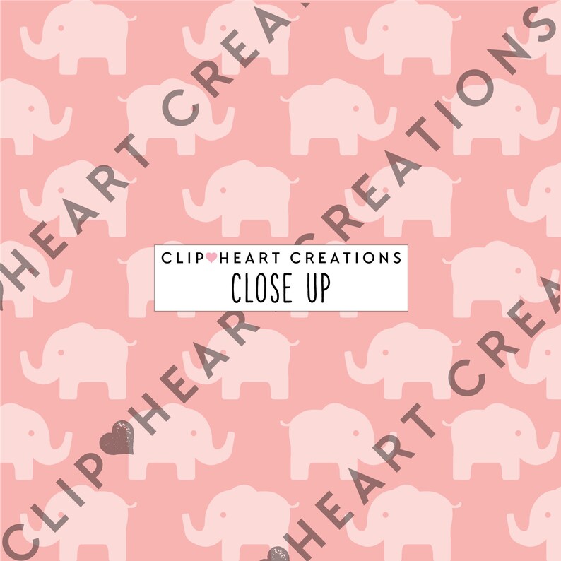 100 Elephant Pattern Digital Papers, Commercial Use Seamless Elephants ...