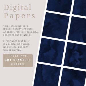 Blue Watercolor Digital Papers, Commercial Use Instant Download ...