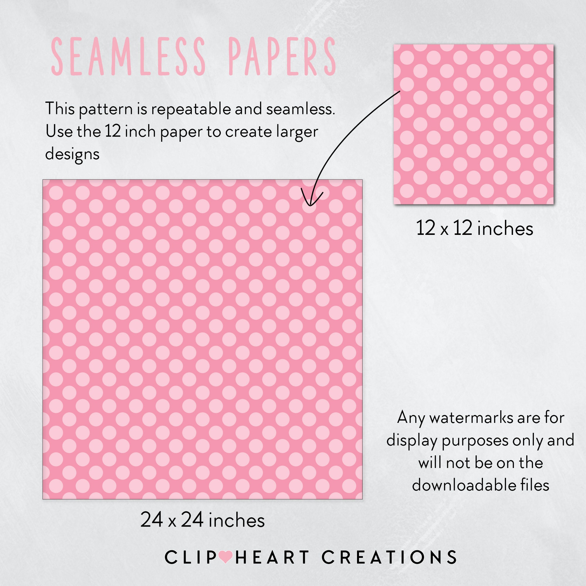 100 Polka Dot Digital Papers, Commercial Use Seamless Large Tinted ...