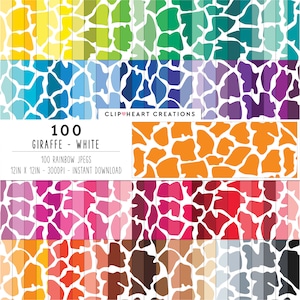 100 Giraffe Print Digital Paper, Commercial Use Seamless Animal Print ...