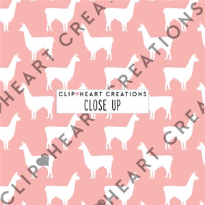 100 Llamas Digital Paper, Commercial Use Seamless Llama Pattern Digital ...