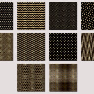 20 Gold Glitter Pattern Digital Papers, Commercial Use Instant Download ...