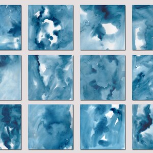 Blue Watercolor Digital Papers, Commercial Use Instant Download ...