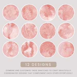 Coral Glitter Watercolor Digital Papers, Commercial Use Instant ...