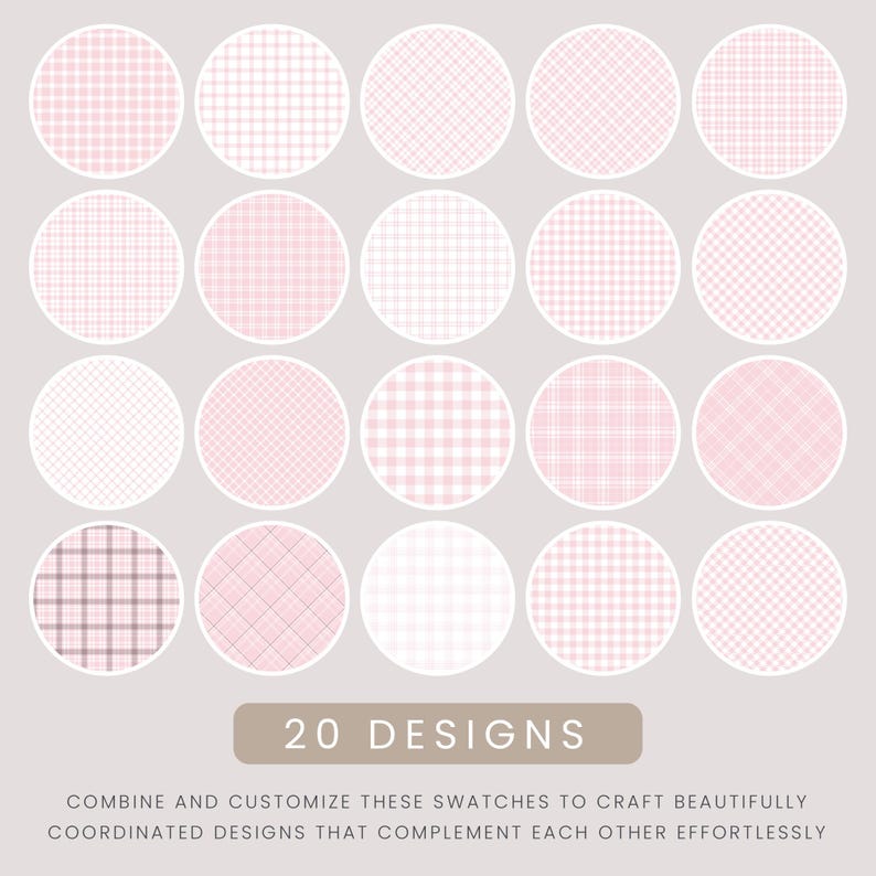 Pink Buffalo Plaid Digital Paper Set, Seamless Lumberjack Plaid Papers ...