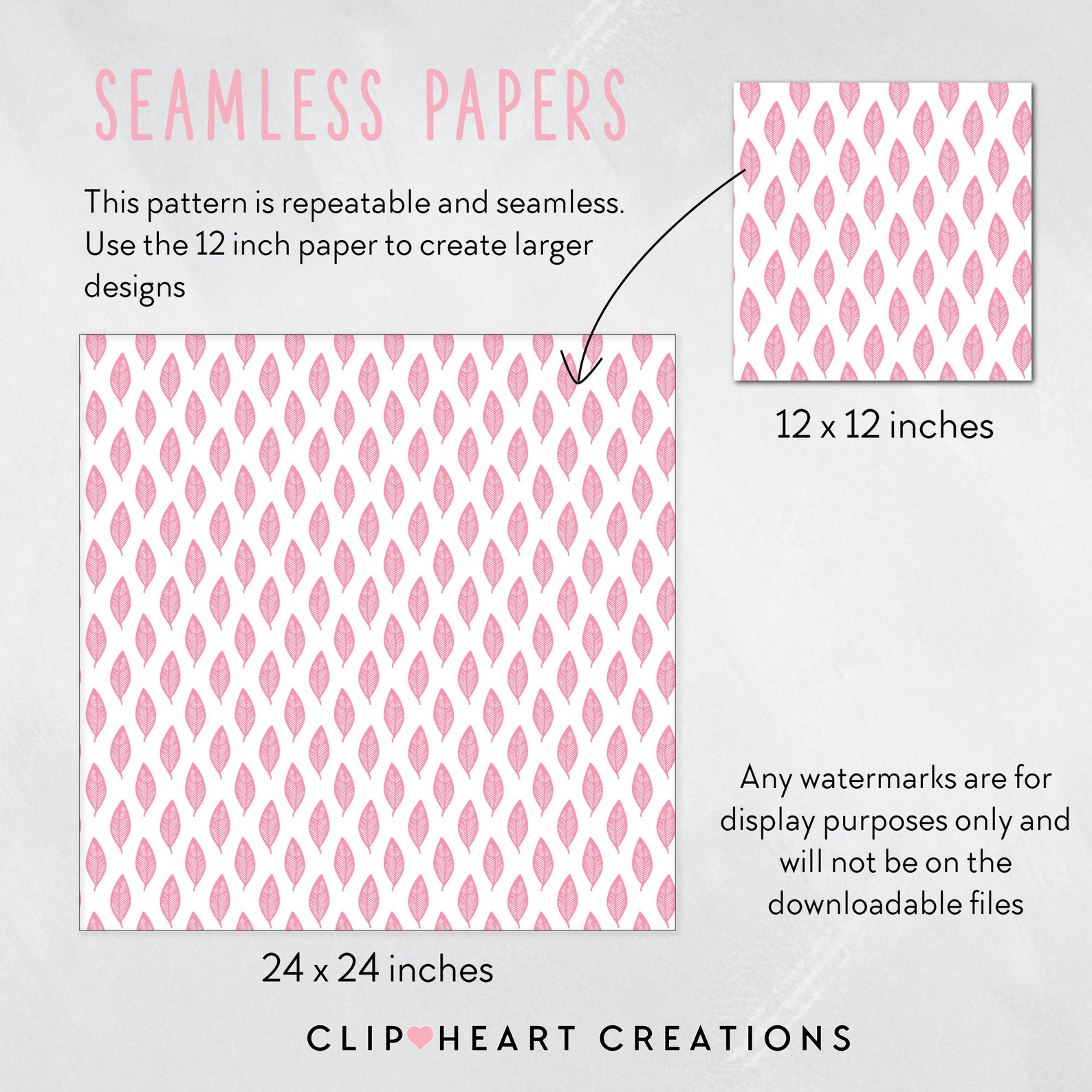 100 Leaves Pattern Digital Paper Commercial Use Seamless Leaf - Etsy